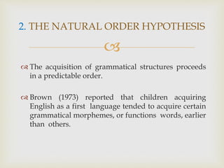 Second language Acquisition theory | PPTX