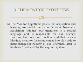 Second language Acquisition theory | PPTX