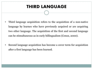 Second Language Aquisition | PPTX
