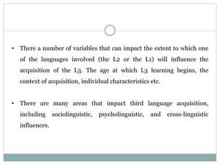 Second Language Aquisition | PPTX