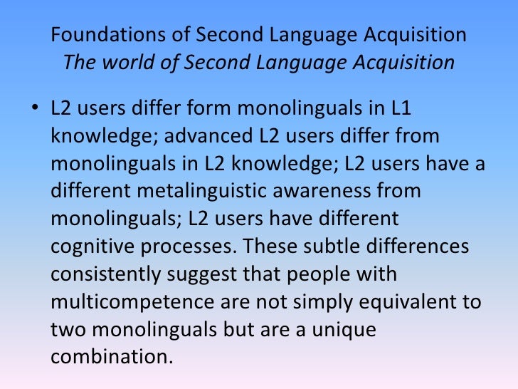 Second Language Acquisition 631