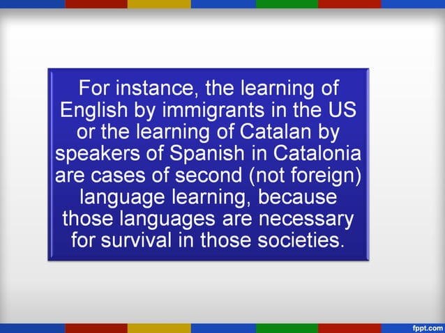 Second language learning | PPT