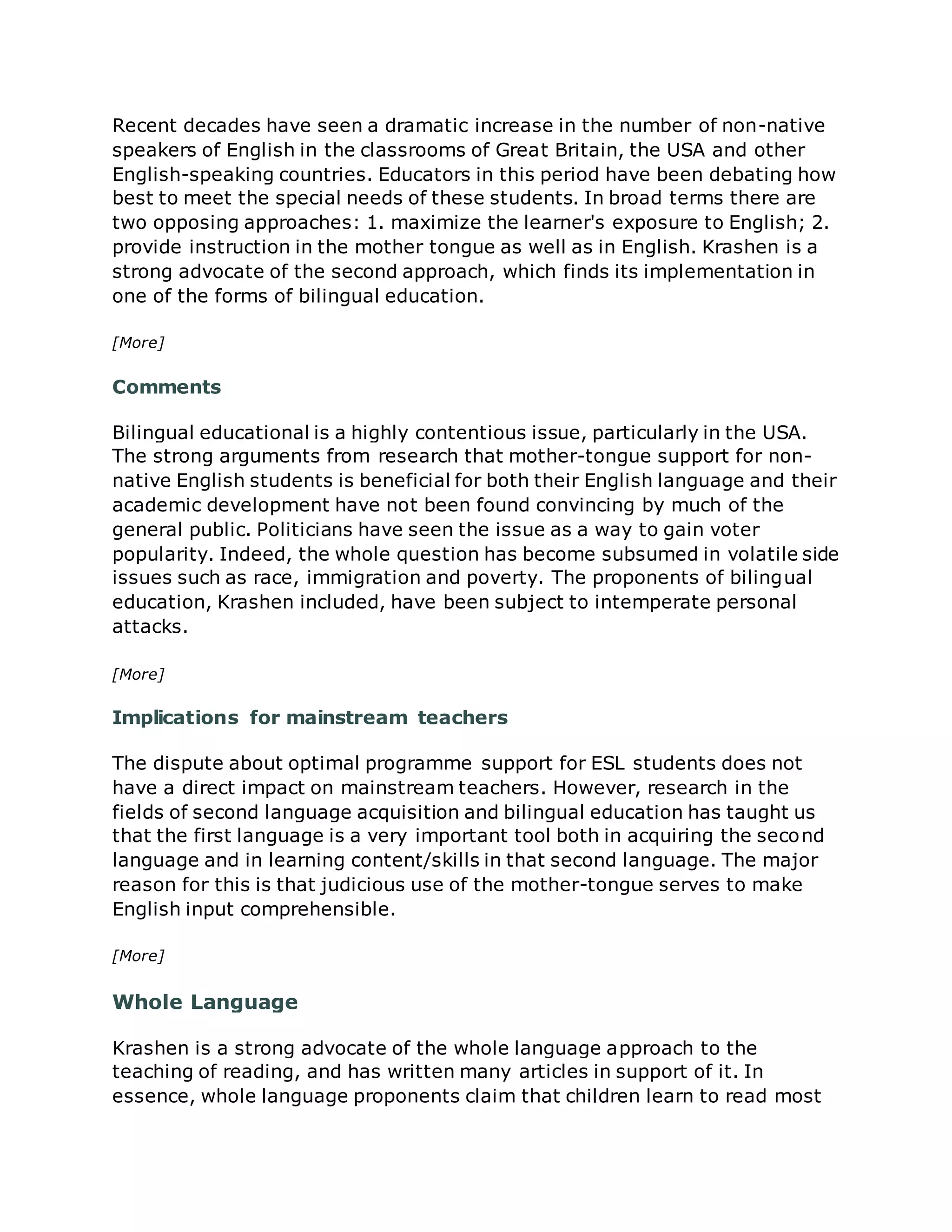 Second language learning | PDF