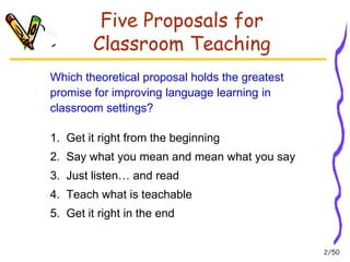 Second language learning classroom | PPTX