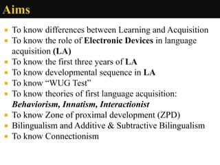 Second language learning theories | PPTX