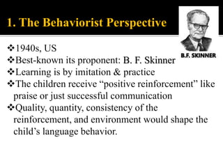 Second language learning theories | PPTX