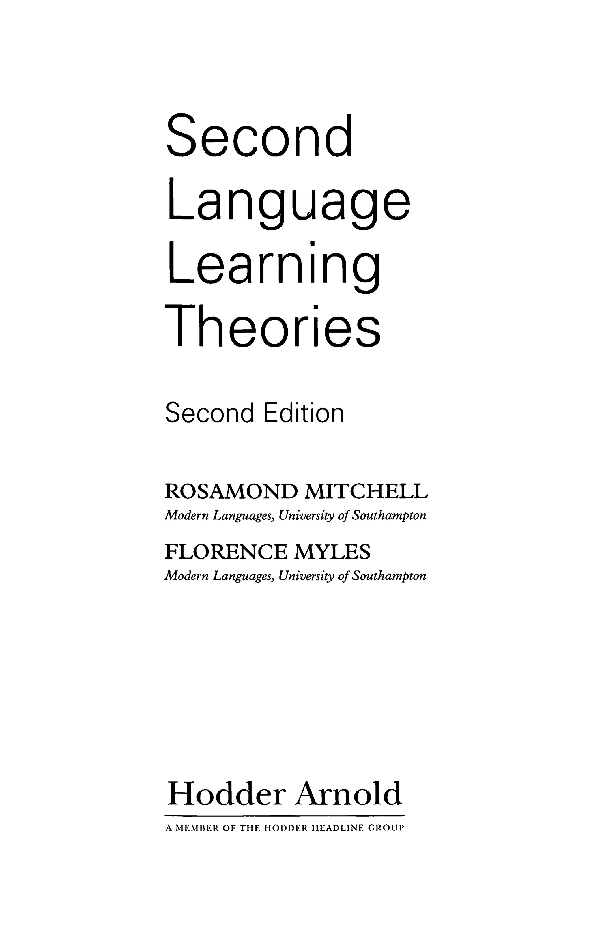 Second Language Learning Theories Second Edition.pdf