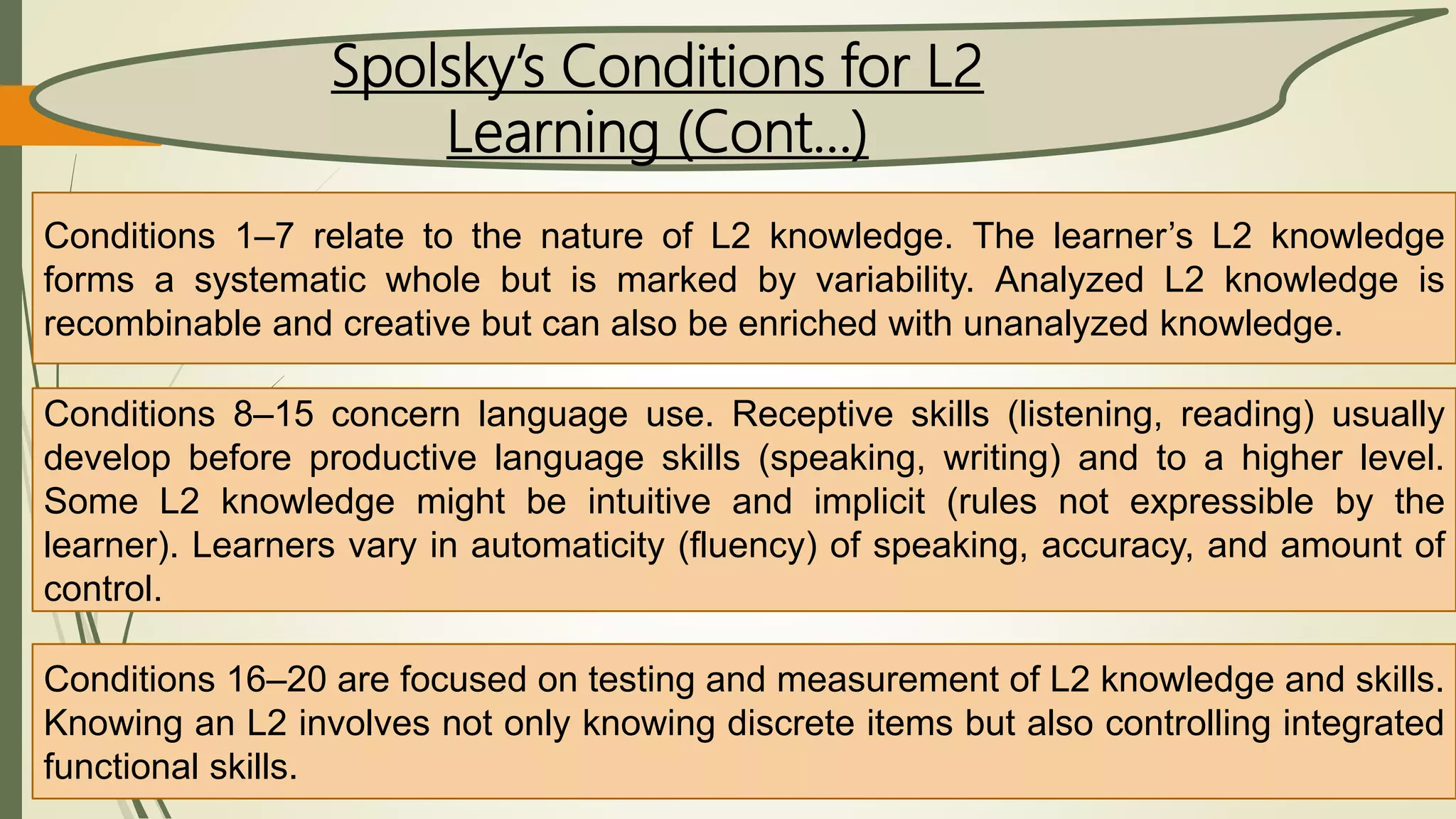 Second Language Learning | PPTX