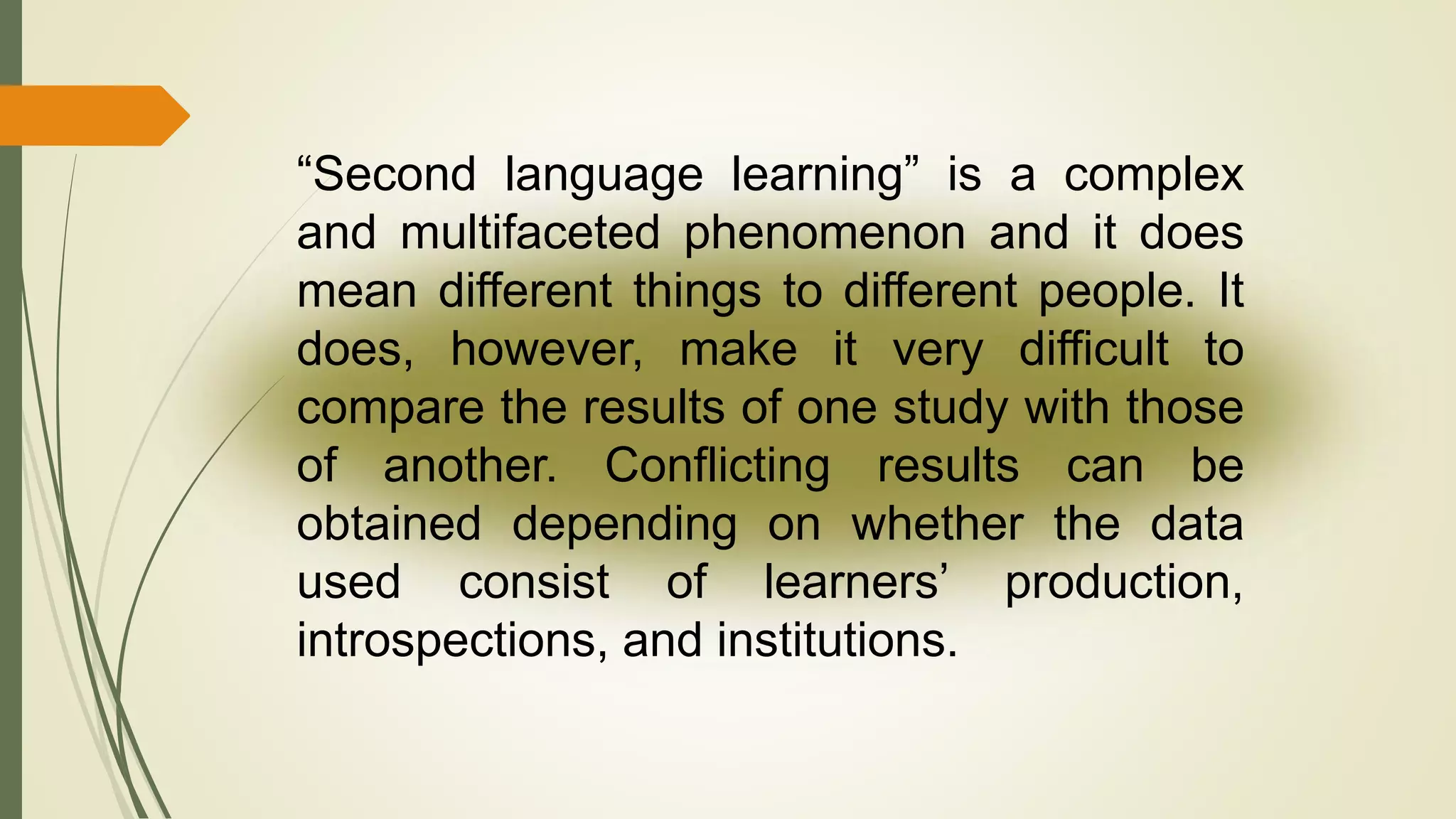 Second Language Learning | PPTX