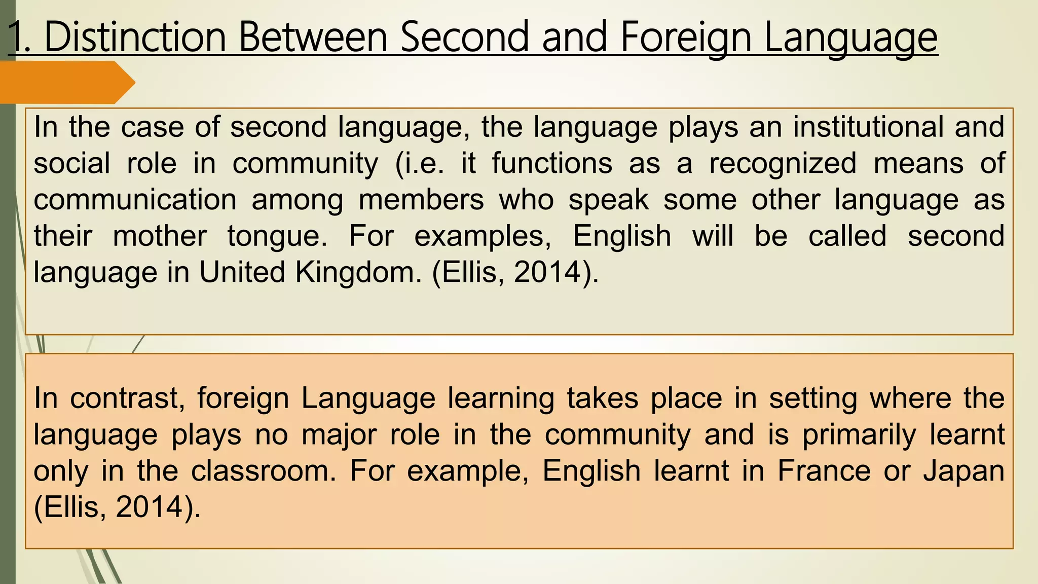 Second Language Learning | PPTX