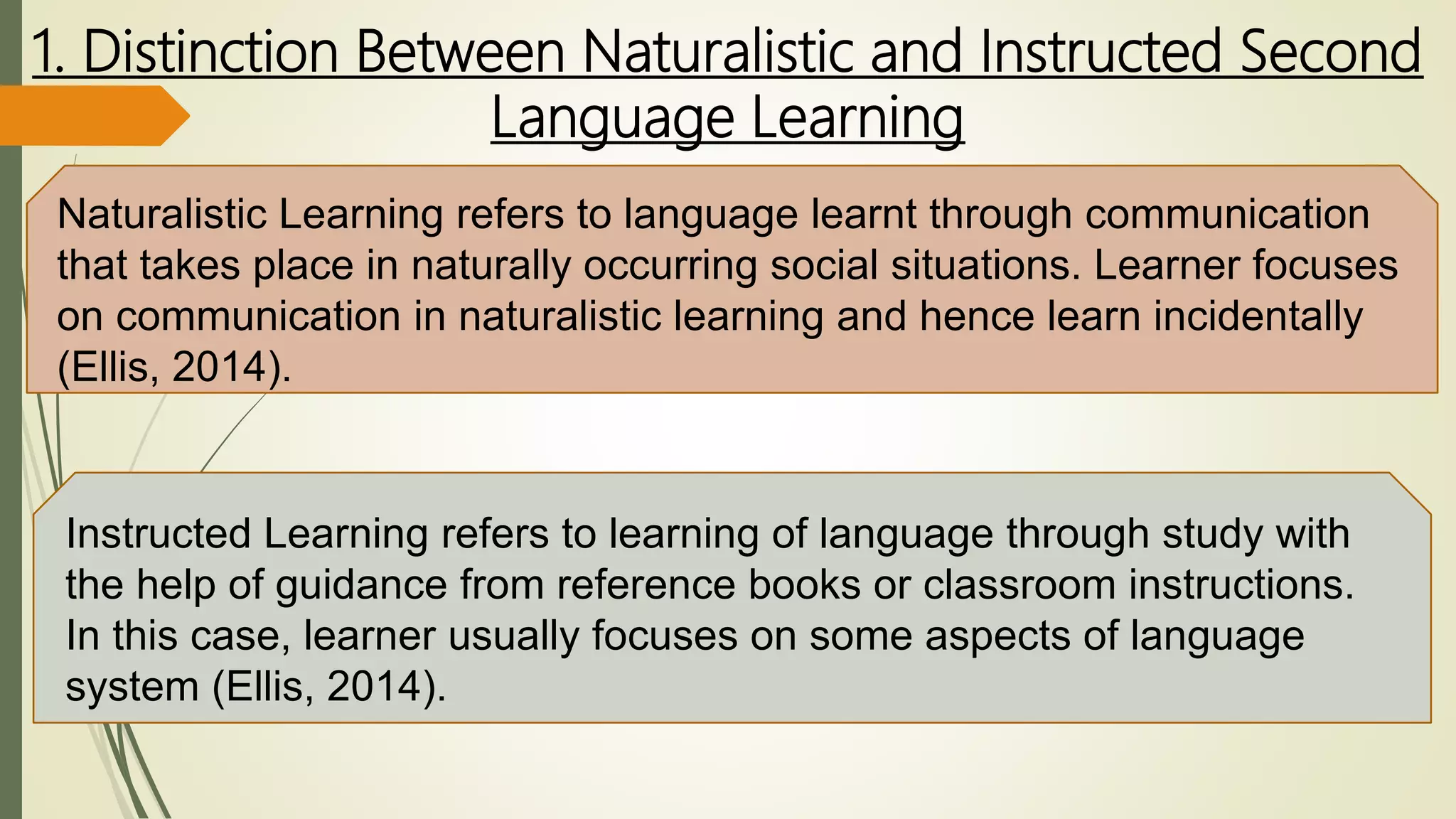 Second Language Learning | PPTX