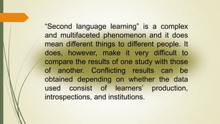 Second Language Learning | PPTX