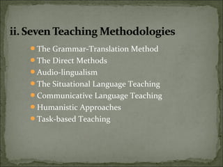 Second language and its teaching methods | PPT