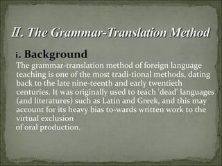 Second language and its teaching methods | PPT