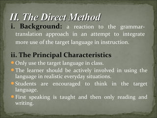 Second language and its teaching methods | PPT