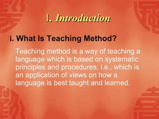 Second language teaching methods | PPT