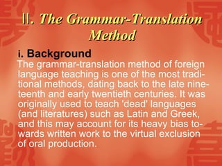Second language teaching methods | PPT