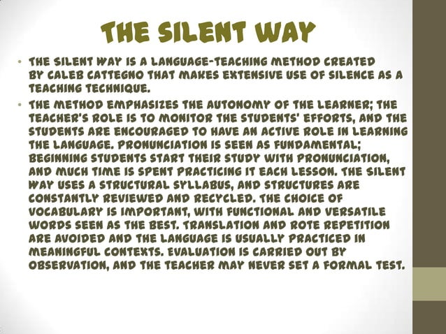 Second language teaching methods | PPT