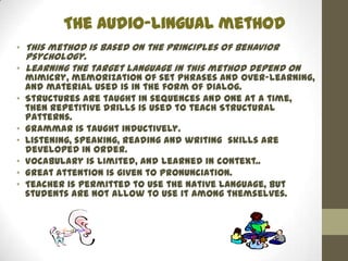 Second language teaching methods | PPT