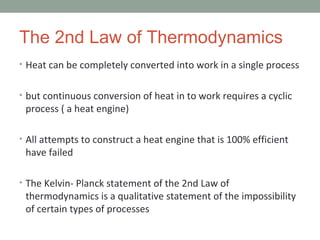 10.3 - Second law of thermodynamics | PPT