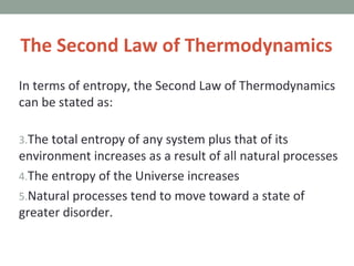 Second Law Of Thermodynamics Entropy