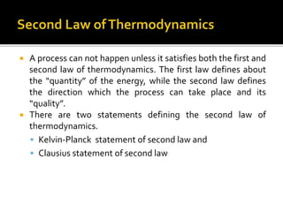 Second law of thermodynamics | PPTX | Physics | Science