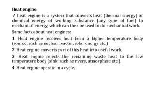 Second law of thermodynamics and ic engines | PDF
