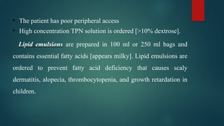 Total Parenteral Nutrition in Critical care Units | PPT