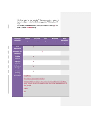 Second lesson plan | PDF