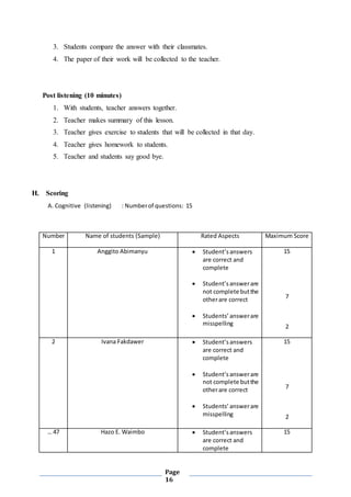 Second lesson plan of teaching practice | PDF