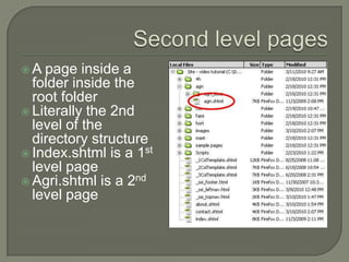 Second Level Pages | PPT