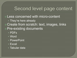 Second Level Pages | PPT