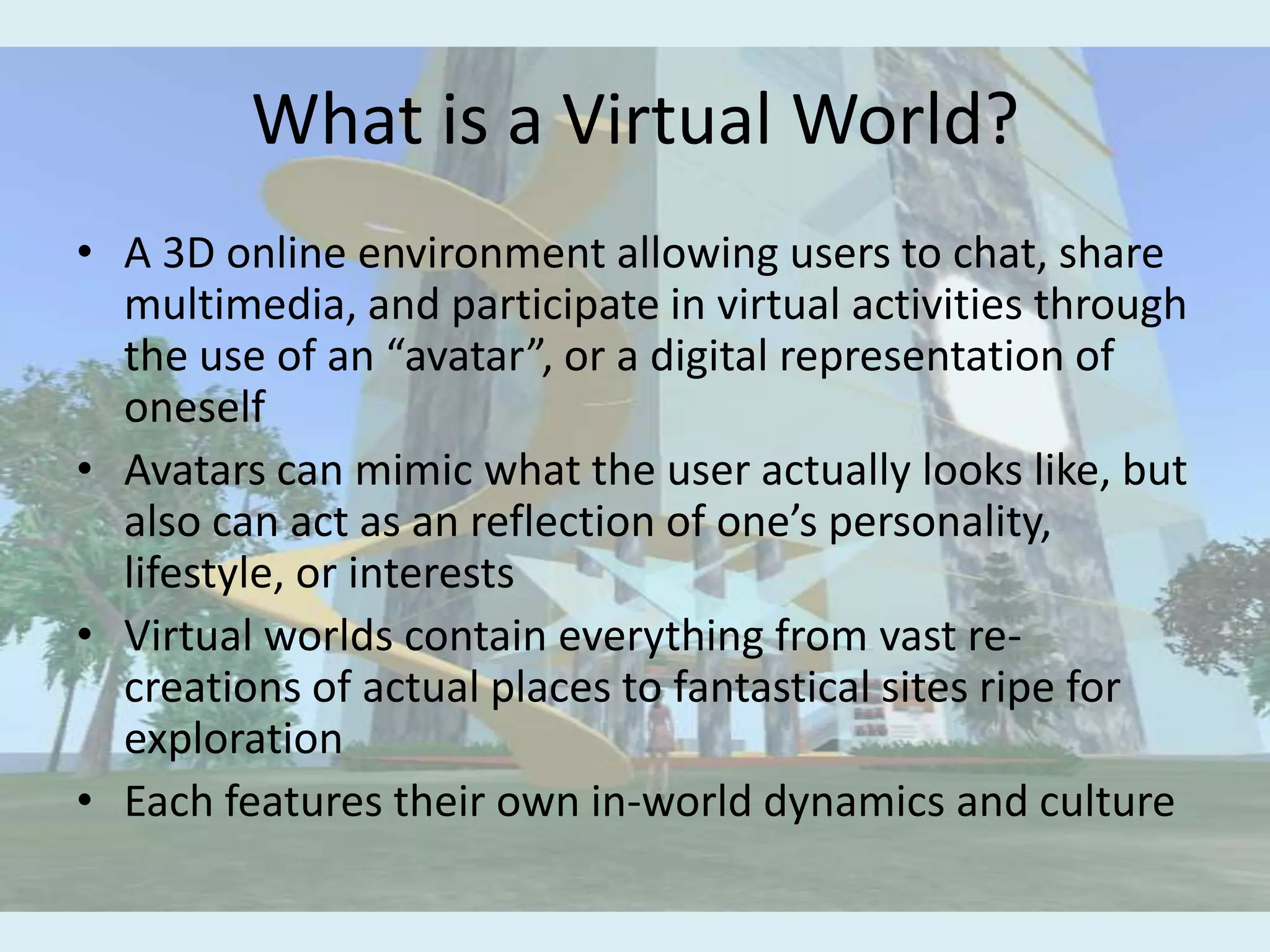 Activities and Assessments for Virtual Worlds | PPTX | 3-D Graphics ...