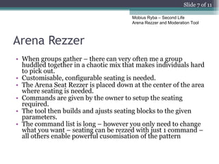 Second Life Meeting Organisation Tools | PPT