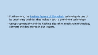 Second line of defense for cybersecurity : Blockchain | PPTX