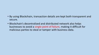 Second line of defense for cybersecurity : Blockchain | PPT