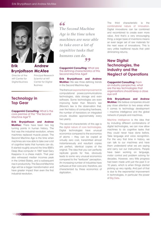 The Second Machine Age: An Industrial Revolution Powered by Digital ...