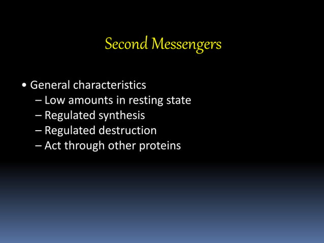 Secondary messengers system | PPTX | Endocrine and Metabolic Diseases ...