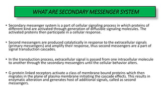 ROLE OF SECOND MESSENGERS IN RECEPTOR SIGNAL TRABSDUCTION | PPTX