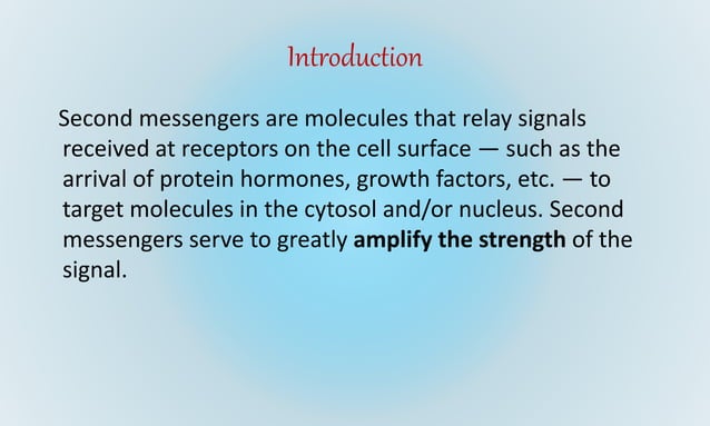 Second messenger system | PPTX | Endocrine and Metabolic Diseases | Diseases and Conditions