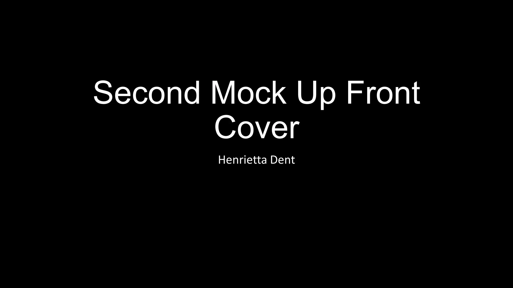 Second mock up front cover | PPT