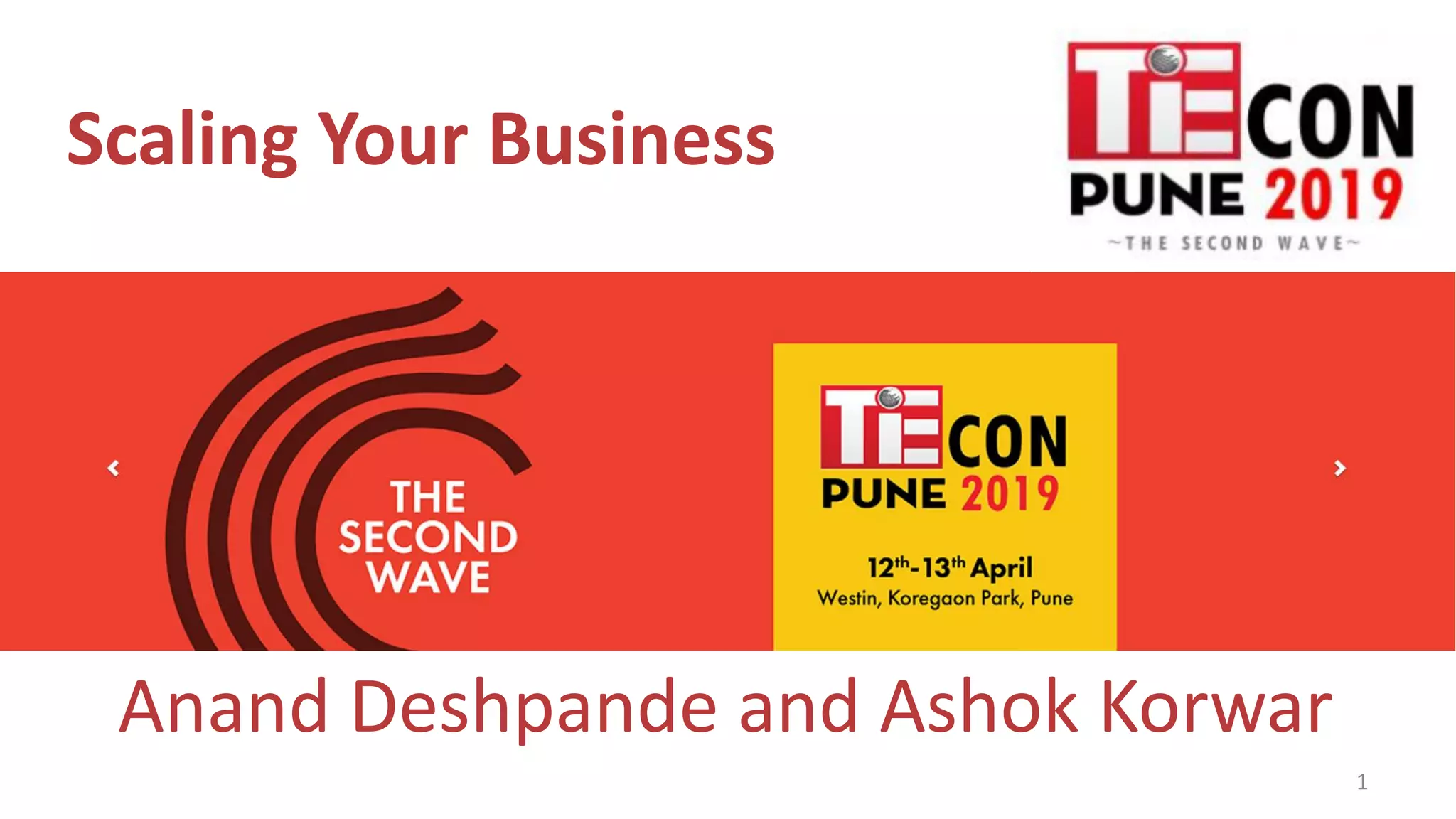 Pune TiECON -- Second Orbit Presentation | PPT