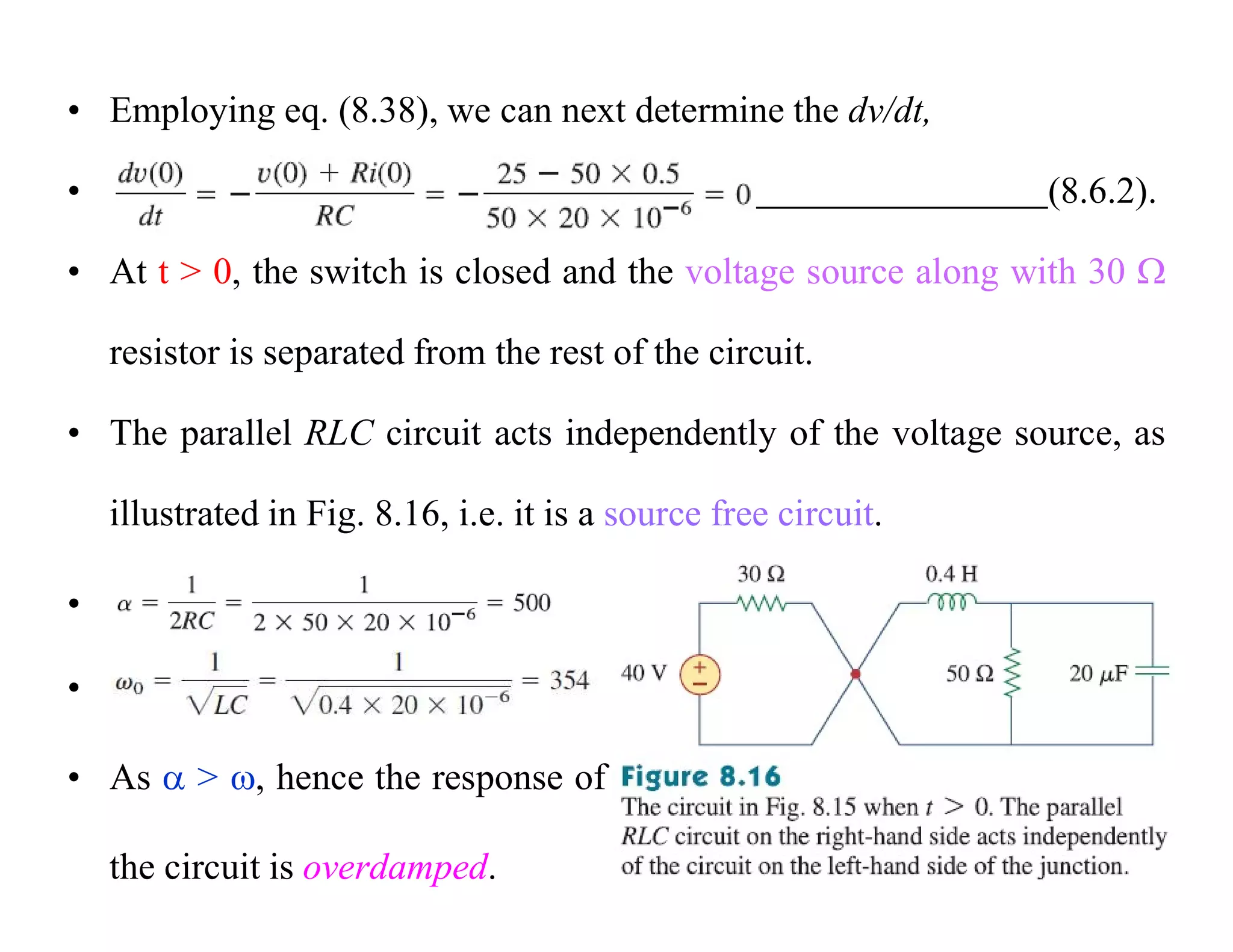 Second order circuits linear circuit analysis | PDF