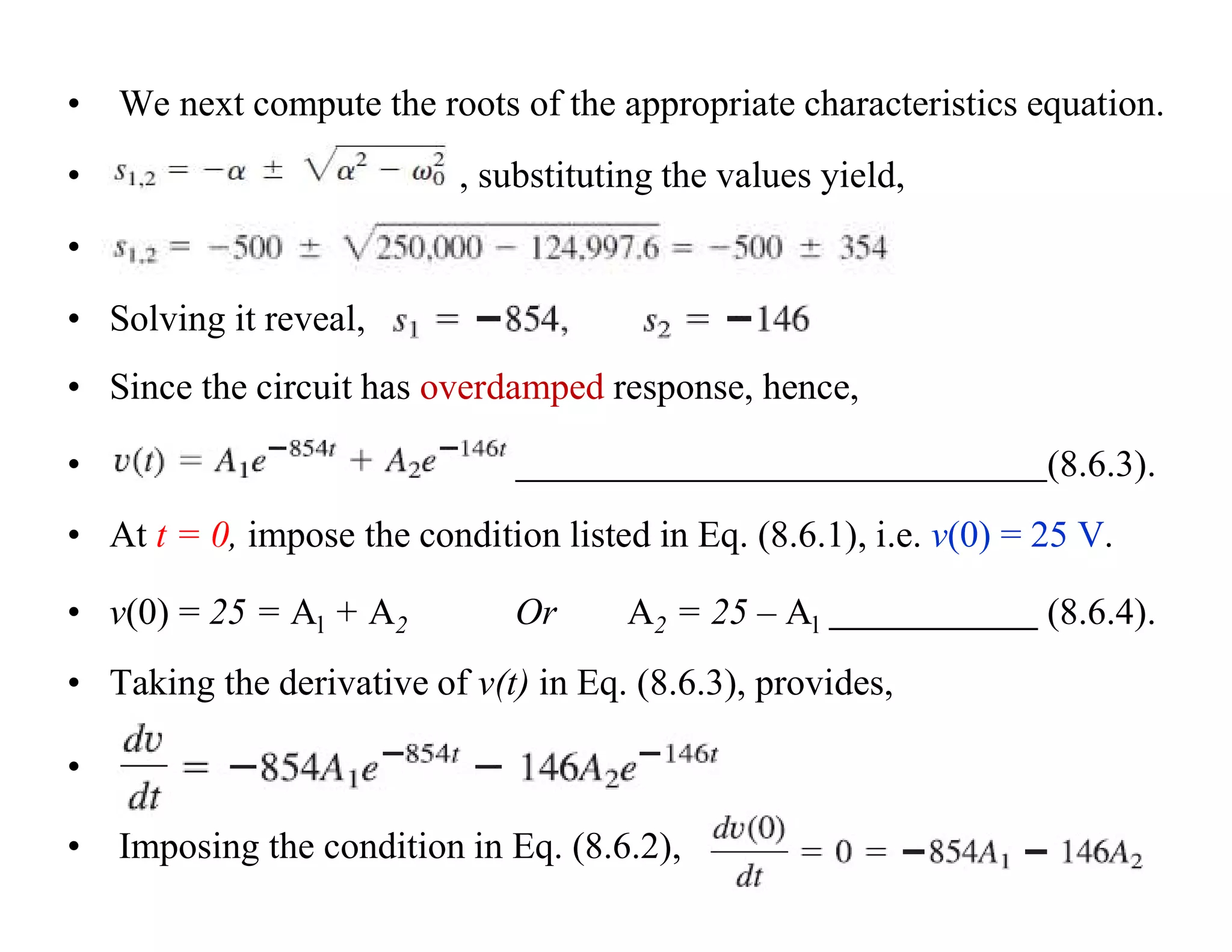 Second order circuits linear circuit analysis | PDF
