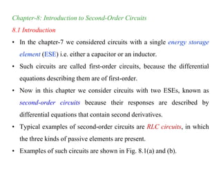 Second order circuits linear circuit analysis | PDF