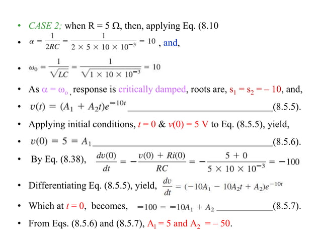 Second order circuits linear circuit analysis | PDF