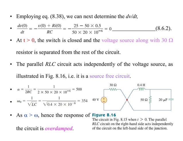 Second order circuits linear circuit analysis | PDF