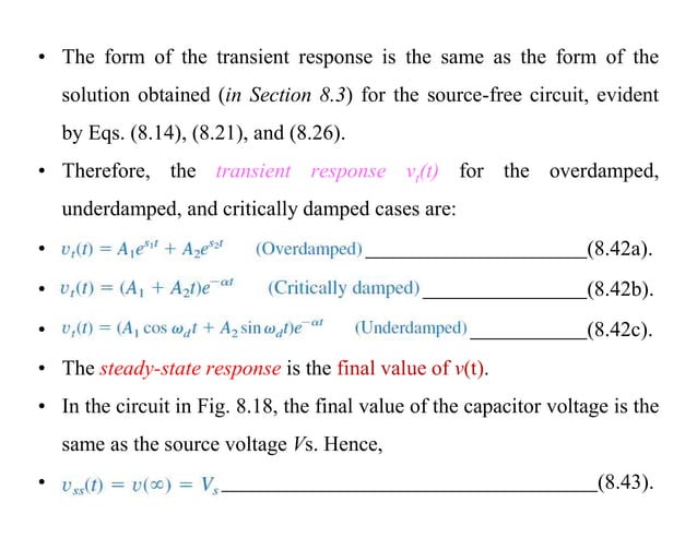 Second order circuits linear circuit analysis | PDF