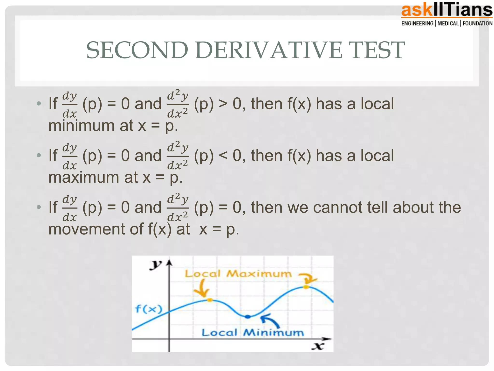 Second Order Derivative | Mathematics | PPTX