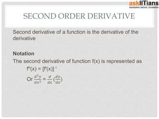 Second Order Derivative | Mathematics | PPTX